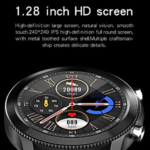 DULASP Men's Smart Watch Full Touch Bluetooth Call Fitness Watch Waterproof Sleep Monitoring Dual Mode Smartwatch Dial Real Time Information Music Sports Outdoor Bracelet (Black) Little Surprise