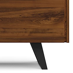 SIMPLIHOME Lowry 63 inch Wide Modern Industrial TV Media Stand in Walnut For TVs up to 70 inches for the Living Room and Entertainment Center