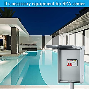 Briidea 60 Amp Spa Panel with 3-Pole 60 Amp GFCI Breaker, IP 65 Waterproof, Ideal for Spas, Hot Tubs, Swimming Pools, Home