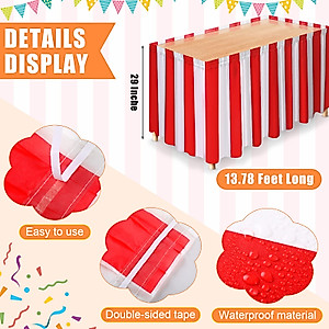 432 Pcs Circus Party Decorations Set Carnival Circus Balloon Garland Arch Kit Table Skirts 3 Tier Cupcake Stand Cupcake Wrappers Popcorn Boxes for Carnival Circus Birthday Halloween Party Decoration