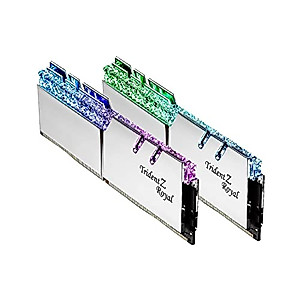 G.SKILL Trident Z Royal Series (Intel XMP) DDR4 RAM 32GB (2x16GB) 4000MT/s CL18-22-22-42 1.40V Desktop Computer Memory UDIMM - Silver (F4-4000C18D-32GTRS)