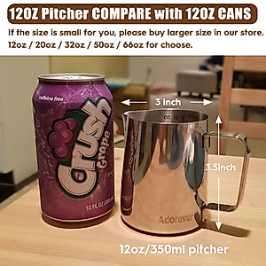 Milk Frothing Pitcher 350ml 600ml 900ml 1500ml 2000m(12oz 20oz 32oz 50oz 66oz)Steaming Pitchers Stainless Steel Milk Coffee Cappuccino Latte Art Barista Steam Pitchers Milk Jug Cup with Decorating Pen