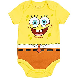 SpongeBob SquarePants Squidward Plankton Patrick Baby Boys 5 Pack Bodysuit 3-6 Months