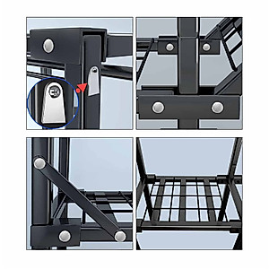 GaRcan Portable Fabric Wardrobe,Simple Metal Temporary Cabinet Clothes Hanger Folding Closet Storage Organizer Free Installation