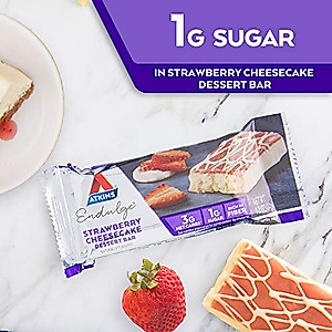 Atkins Endulge Treat Strawberry Cheesecake Dessert Bar, 6 Ounce, 5 Count (Pack of 1)
