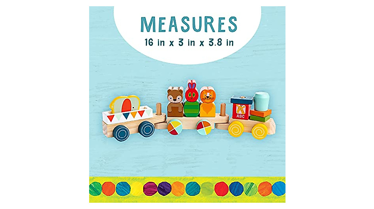 Eric Carle The Very Hungry Caterpillar Wooden Train Set for Toddlers