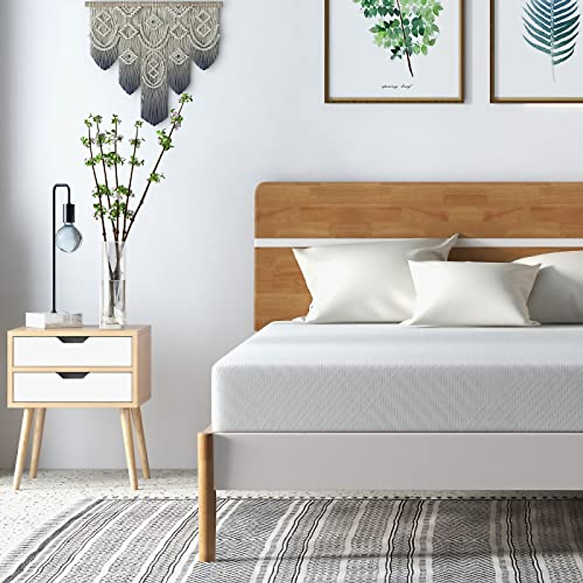 FONTOI Queen Size Mattress in a Box, 8 inch Bed Mattresses, Cooling Gel Green Tea Memory Foam, Medium Firm