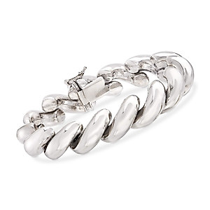 Ross-Simons Italian Sterling Silver Large San Marco Bracelet. 8.25 inches