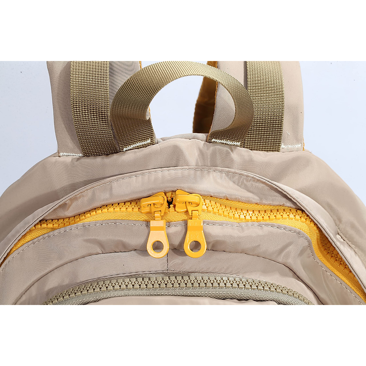 DORIS&JACKY UNISEX Campus Backpack Large Capacity Travel Casual Daypack For Women (Beige)