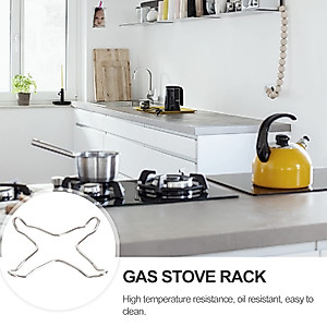 Stove Cooking Rack Kitchen Rack Stainless Steel Saucepan Stove Ring for Wok Kitchen Steam Rack Anti-scalding Wok Rack Stove Pan Stand Milk Pot Grate Burner Grate Cast Boiler Gas