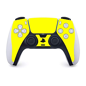 ITS A Skin Skins Compatible with Sony Playstation 5 Console Disc Edition - Protective Decal Overlay Stickers wrap Cover - Bright Yellow