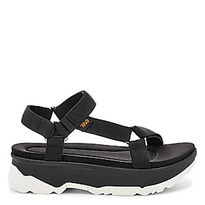 Teva Women's Leisure and Sportwear, Black/White, 9.5
