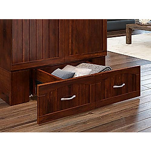 AFI Southampton Murphy Bed Chest with Charging Station, Twin XL, Walnut