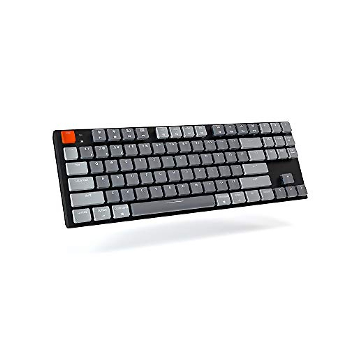 Keychron K13 87 Key Ultra-Slim Wireless Bluetooth/USB Wired TKL Tenkeyless Mechanical Gaming Keyboard, RGB LED Backlit Low Profile Blue Switches for Mac Windows, N-Key Rollover, Version 5