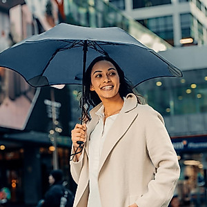 BLUNT Metro Travel Umbrella – 39" Windproof, Compact Umbrella for Wind and Rain, Portable, Heavy Duty, UV Protection - Midnight Navy