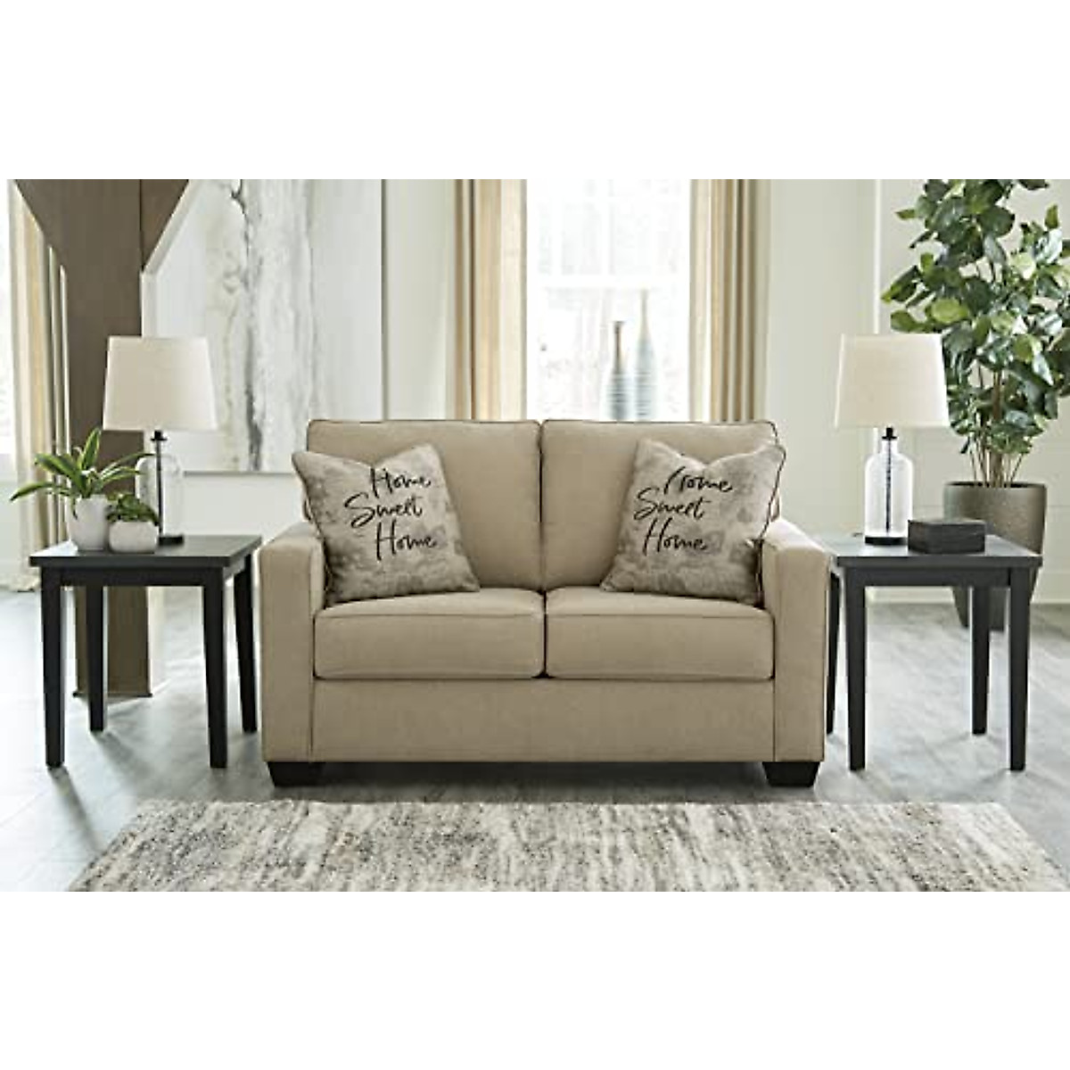 Signature Design by Ashley Lucina Loveseat, 60"W x 40"D x 38"H, Beige