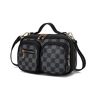 MKF Collection by Mia K MKF-2690BK Jolene Crossbody Bag Black Black