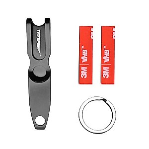 TONIFE EDC Pocket Clip ，Multi-Purpose Keychain, Cash Clip for Digital Devices and Portable Tools(Black Titanium)