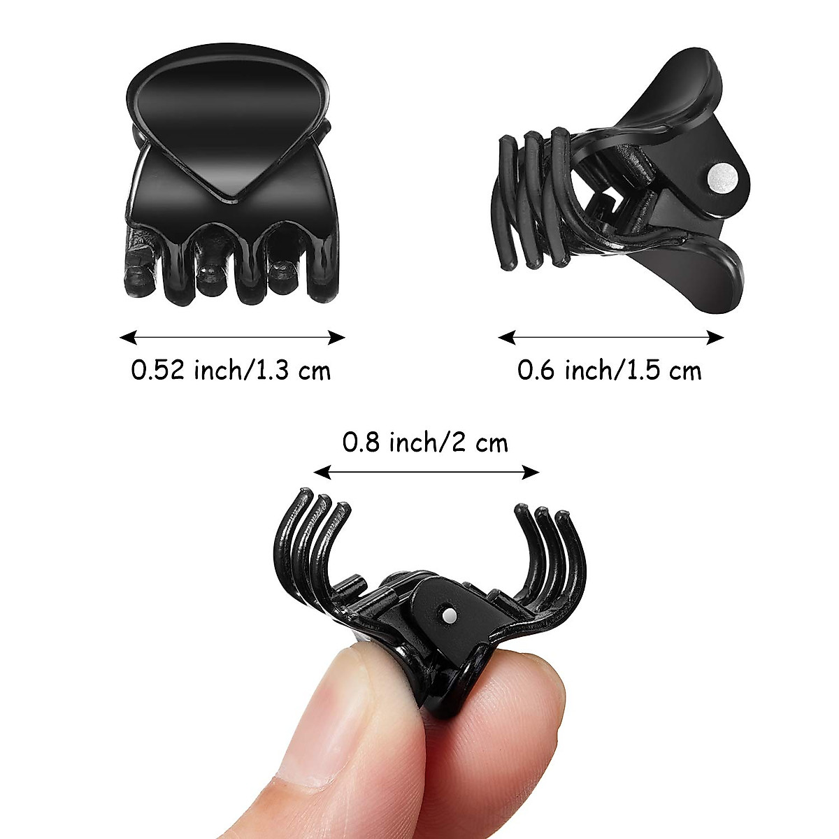 WILLBOND 100 Pieces Mini Hair Claw Clip Plastic Small Colorful Hair Clamps Clips Tiny No-slip Jaw Hair Clip with Box Container for Women Friends Styling Hair Accessories(Mixed Colors)