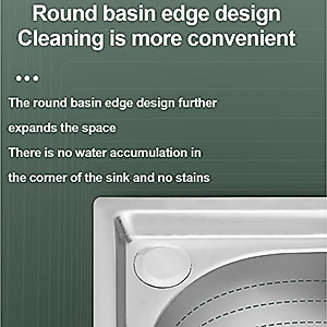 Commercial Restaurant Kitchen Sink 1 Compartment Stainless Steel Sink Wall Mounted Sink With Faucet Combo And Strainer For Restaurant,Laundry Room,Backyard,Kitchen,Garage (Color : Bracket2, Size : 5