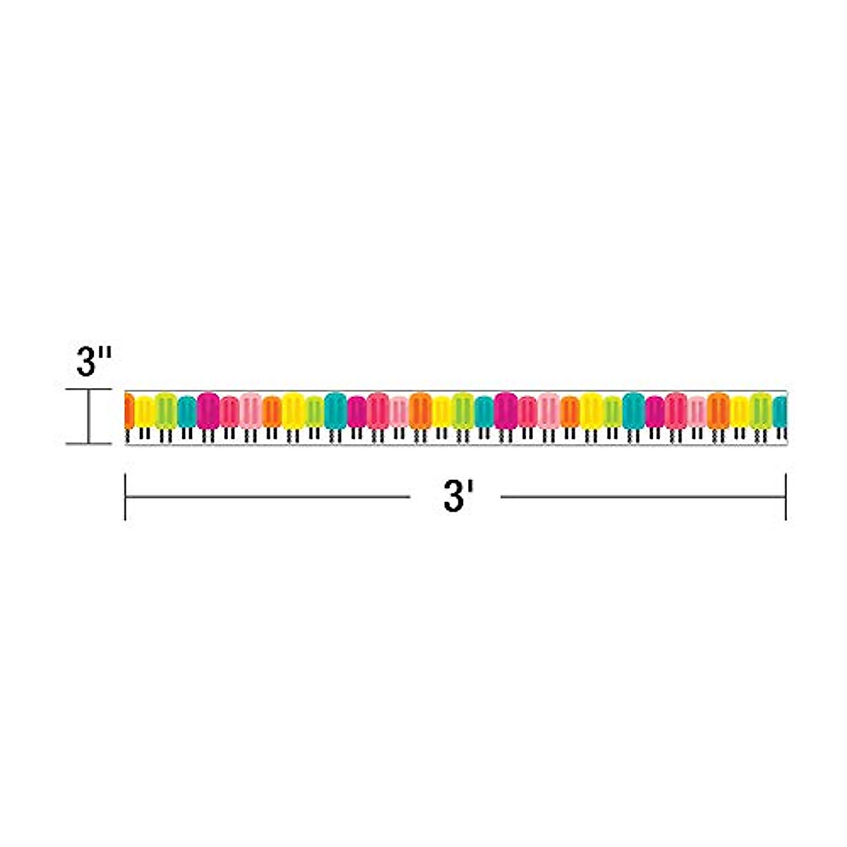 Schoolgirl Style - Simply Stylish Tropical | Tropical Pops Straight Borders, Classroom Décor, 12 Strips