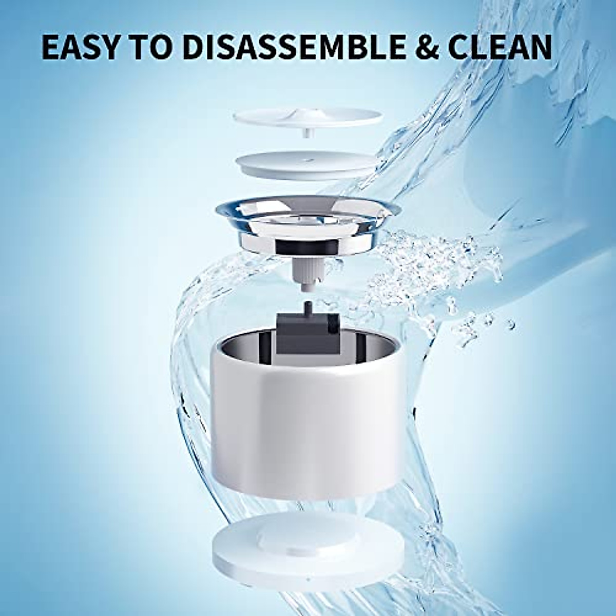 PETKIT Stainless Steel Cat Water Fountain with Wireless Pump, Dog Cat Water Fountain Dispenser,Ultra Quiet Pet Water Founatin for Cats and Small Dogs