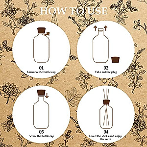 Reed Diffuser, Fragrance Diffuser for Home Scented, Reed Diffuser Set with 6 Reed Diffuser Sticks, Home Fragrance Products Eucalyptus&Sage 4.1 oz