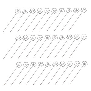 Kisangel 30pcs Silver Decor Holder Clamp Wire Pick Swirl Place Prom Decorations Paper Clip Cake Ring Wedding Birthday Clips Picture Note Table Decorative Bouquet Office for Flower Memo