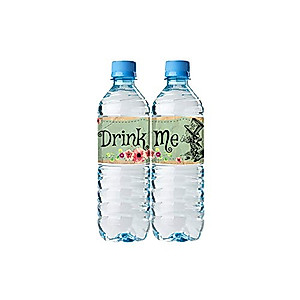 Alice in Wonderland Bottle Wraps - 24 Alice Water Bottle Labels - 8 Different Amazing layouts