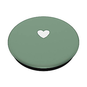 Cute Hand Drawn Minimalist Lovely Heart in Mint Green PopSockets Grip and Stand for Phones and Tablets