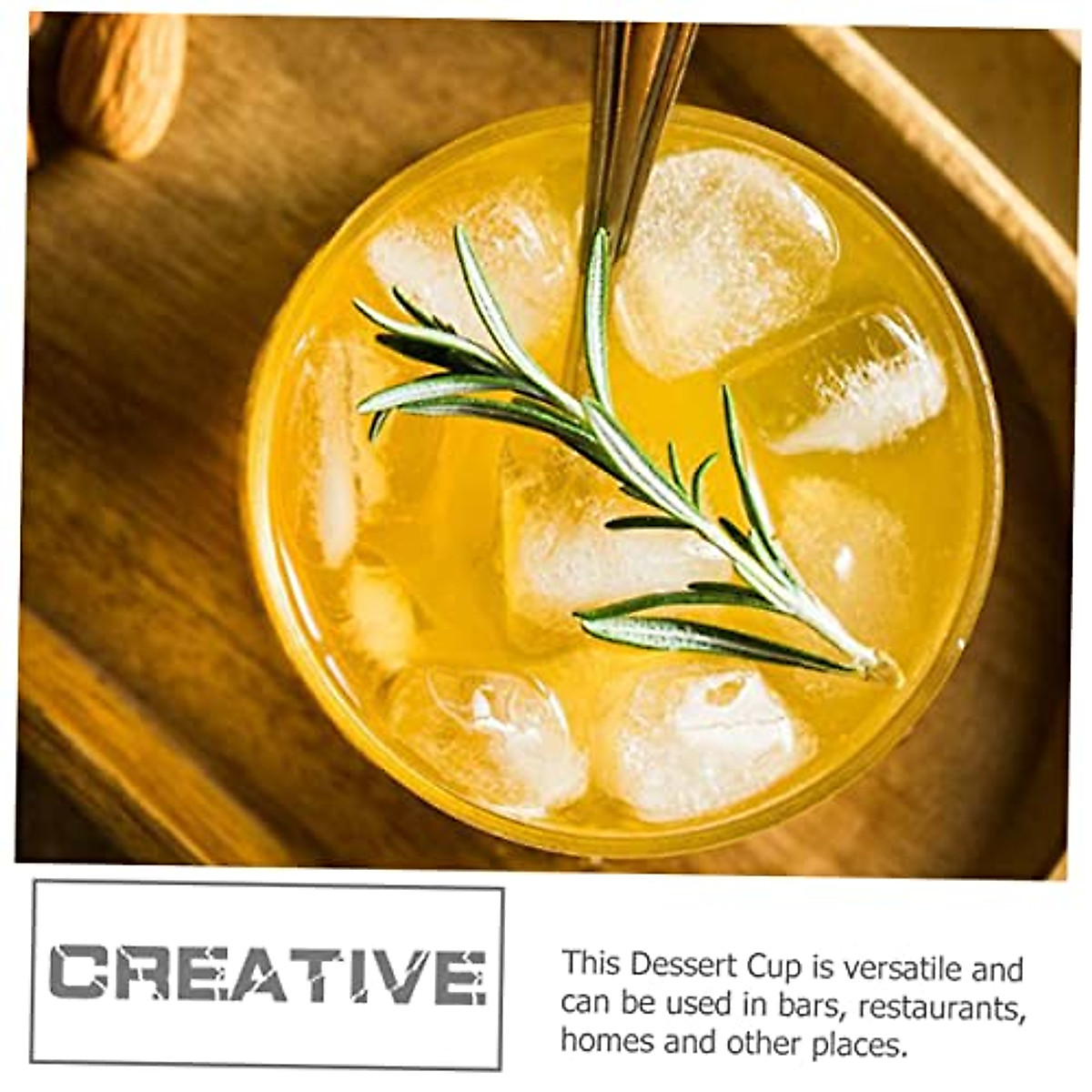 HOMSFOU 4pcs Pudding Baking Mold Ice Cream Bowls Glass Trifle Bowl Glass Clear Container Oven Safe Bowls Ramiken Glass Prep Bowls Glass Kitchen Dessert Cup Ramekins 12 Oz Oven Safe Mini