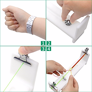Jig Bracelet Maker, Bracelet Braiding Tool, U Shape Paracord Bracelet Making Kit, Kit DIY Hand Knitting Bracelet Jig with 2 Clips and Wrist Measurement, Wristband Rope Knot Braided Fixing Tools