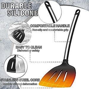 Kitchen Utensils Set-Umite Chef 34 Pcs Silicone Cooking Utensils Set for Nonstick Cookware-Silicone Spatulas Set, Stainless Steel Handle-Black Kitchen Gadgets Tools, Pots and Pans Accessories