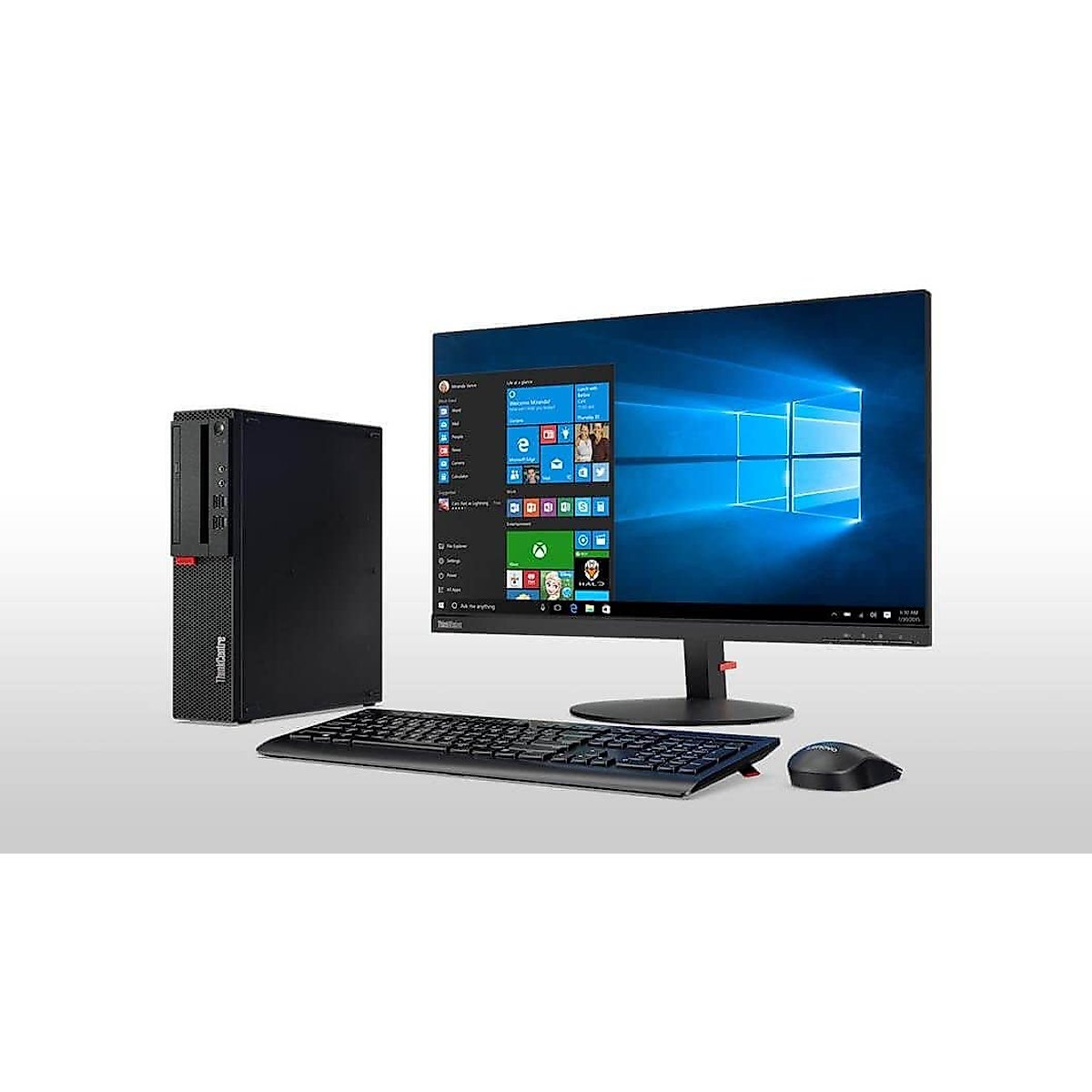 Lenovo ThinkCentre M910s SFF Desktop Computer PC,Intel i5-7500 up to 3.8GHz, 32GB DDR4 RAM,New 1TB NVMe M.2 SSD,Build in WiFi BT,DVD-RW,Wireless Keyboard & Mouse,Windows 10 Pro(Renewed)