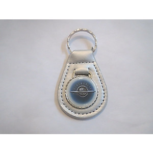 1930's 1940's 1950's OLDS WORLD VINTAGE LOGO LEATHER KEYCHAIN - SILVER