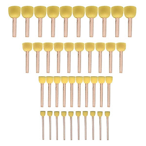 WAFJAMF 40-Pieces Assorted Size Round Sponges Brush Set, Paint Tools for Kids