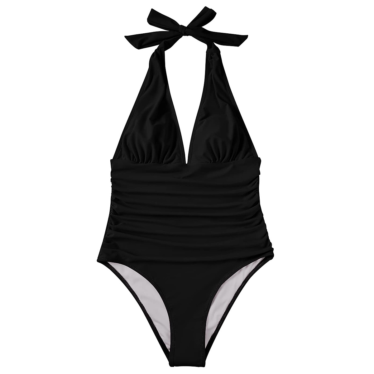 SUUKSESS Sexy One Piece Swimsuit Tummy Control Bathing Suits (Black, S)