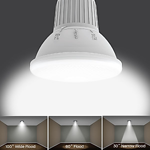 Feit Electric PAR20 LED Light Bulb, 50W Equivalent, Dimmable Spotlight Bulb, 3000K Bright White, E26 Base, 450 Lumens, 22-Year Lifetime, Beam Choice LED Track Light Bulb, PAR20/ADJ/930CA