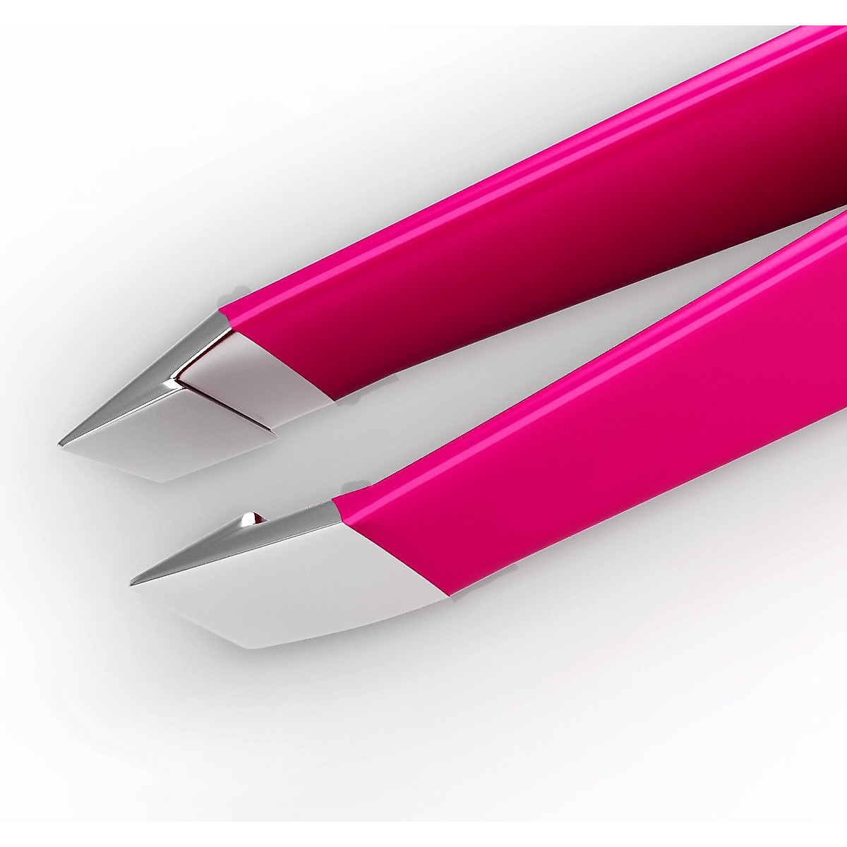Amaok Eyebrow Tweezer with Comb - Slant Tip, Bright Pink - BOGO SALE Offer - Details Below.