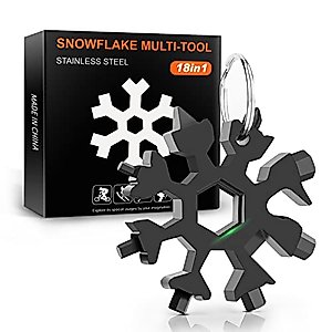 Gifts for Men, Stocking Stuffers for Men Gifts, 18-in-1 Snowflake Multitool, Christmas Gifts for Men, Pocket Tools for Husband Tools for Men, Husband, Grandpa, Unique Dad Gifts from Daughter