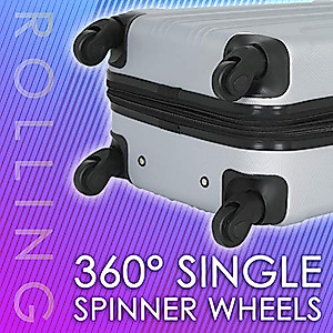 Travelers Club Chicago Hardside Expandable Spinner Luggage, Rhubarb, 20" Carry-On