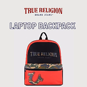True Religion Laptop Backpack, Small Computer Travel Bag, Multi, 16 Inch