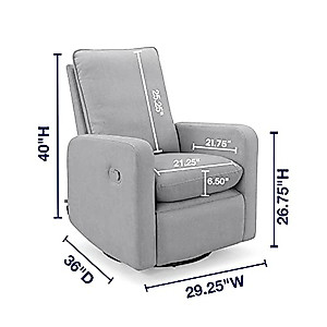 GAP babyGap Cloud Recliner with LiveSmart Evolve - Sustainable Performance Fabric, Grey