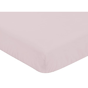 Sweet Jojo Designs Mauve Girl Fitted Crib Sheet Baby or Toddler Bed Nursery - Solid Color Pink Cotton for Boho Desert Sun Mountain Collection