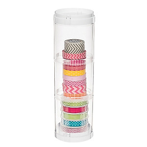 Deflecto Stacking Organizers, 3" x 11.67" x 3", 3 Compartments (20101CR)