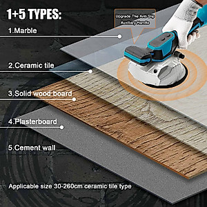 LASIEYO Tile Vibration Tools, for Makita 18V Max Battery, Tiler Vibrator Tool, with 8 Speeds Adjustable, Suction Cup, Digital Display, for Floor, Tile(Battery NOT Included)