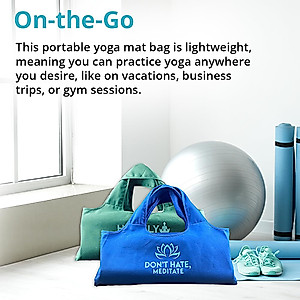 Wild Essentials Yoga Bag Yoga Now Wine Later Exercise tote, large mat carrier with shoulder strap and inside pocket, fits most yoga mats, Rugged 10 ounce, recycled cotton canvas