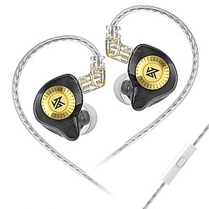 FAAEAL KZ EDX Ultra Earphone,Wired Earbuds With Dual Magnetic Dynamic Unit,HiFi Monitor Dynamic Headset,3.5mm In Ear Headphone For iPhone,iPad,iPad,Android Phones,MP3,Laptop,Computer (With Mic, Black)