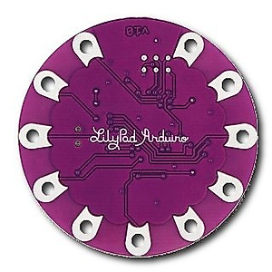AMX3d Lilypad Development Main Board - The Silver Dollar Sized Arduino Compatible Designed for e-Textile and Wearable Projects– Power by Battery or USB Connector Cable.