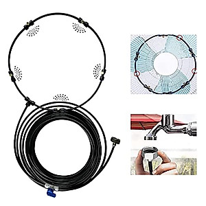 Leefasy Outdoor Fan Misting Kit Water Mister Spray for Cooling for Garden Patio Connects to Any Outdoor Fan